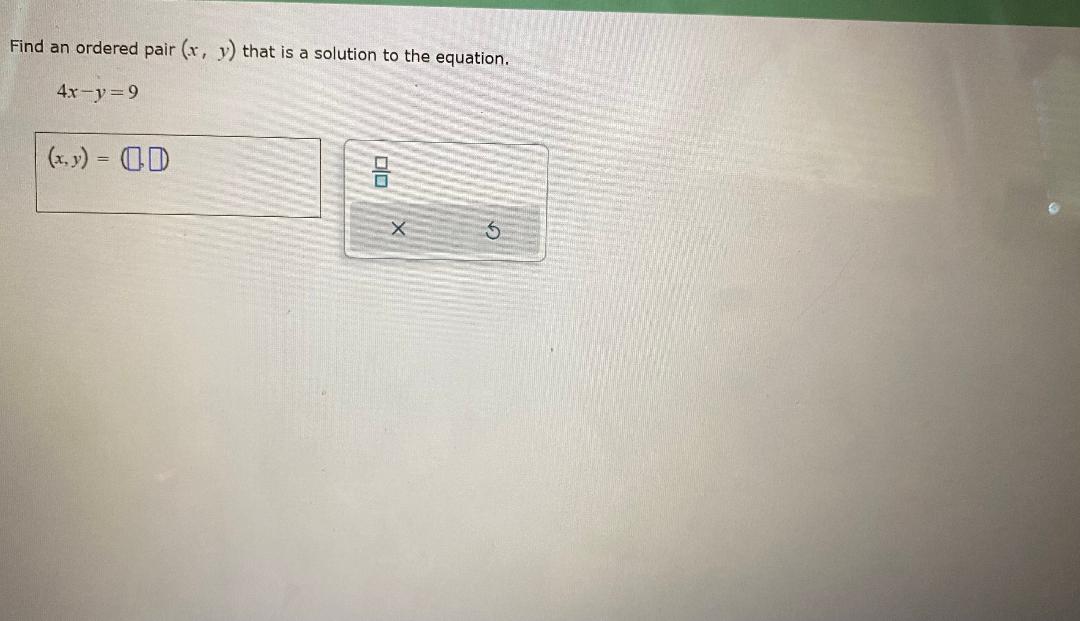 Solved Find an ordered pair (x,y) that is a solution to the | Chegg.com