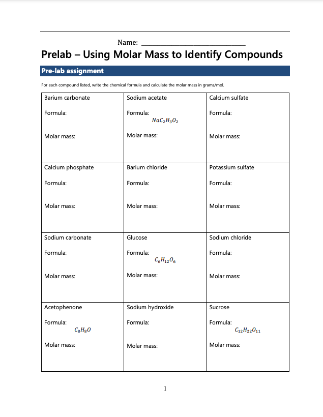 Solved How can molar mass be used to identify compounds, | Chegg.com