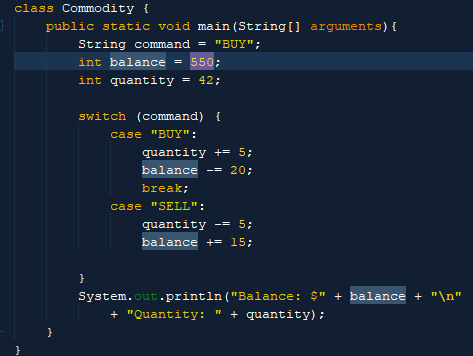 Solved Change the INITIAL value of balance to 100 | Chegg.com