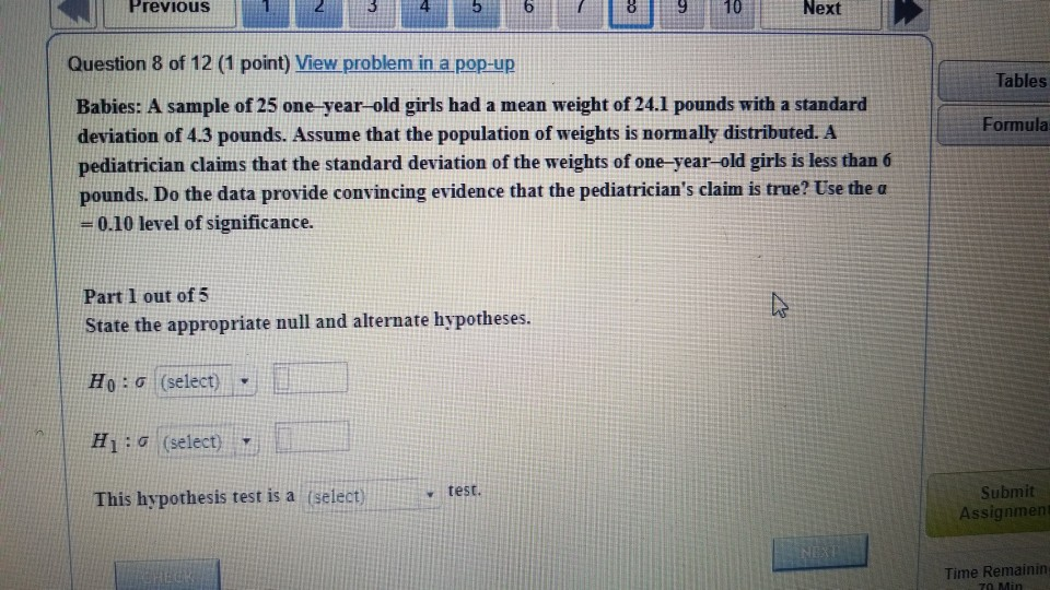 Solved Question 3 of 12 (1 point) View problem in a pop-up | Chegg.com