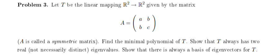 Solved Let T be the linear mapping R 2 → R 2 given by the | Chegg.com