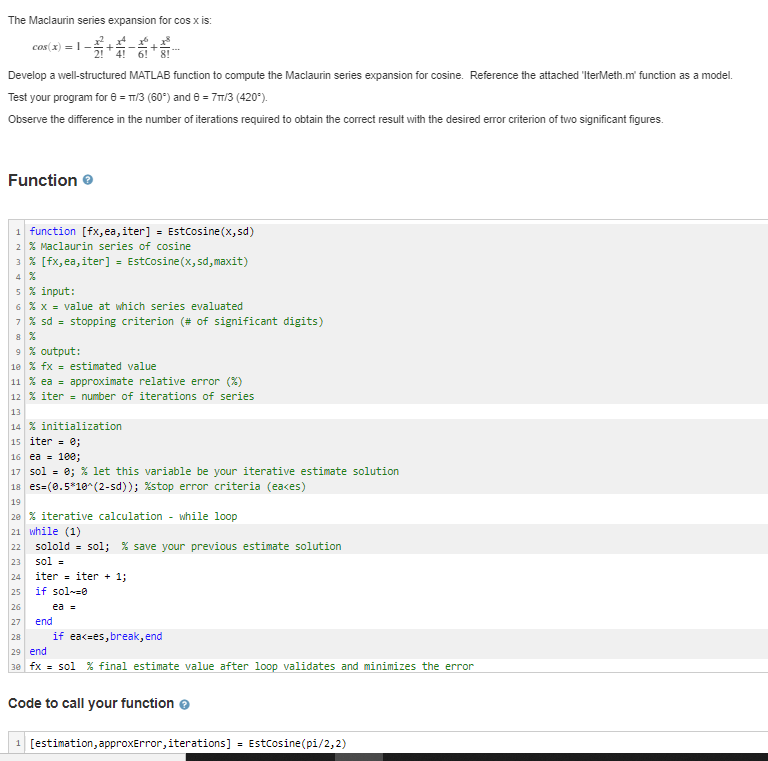 Solved + 6! 8! The Maclaurin series expansion for cos x is: | Chegg.com