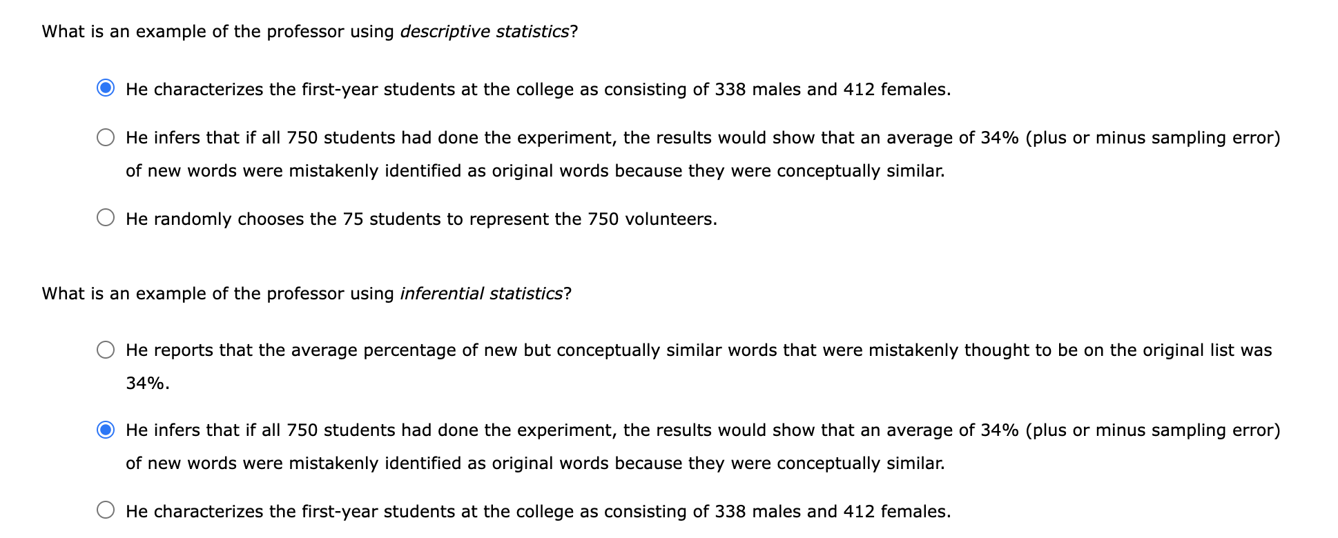 Solved 2. Identifying populations, samples, statistics, | Chegg.com