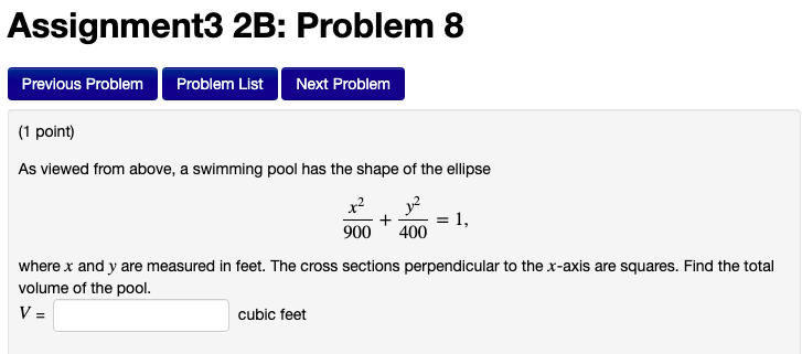 Solved Assignment3 2B: Problem 8 Previous Problem Problem | Chegg.com