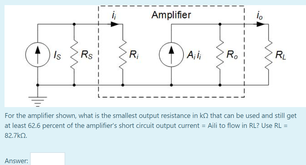 Solved If the output voltage for an amplifier can only swing | Chegg.com