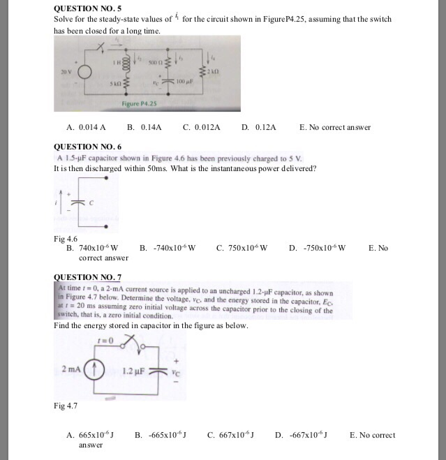 Solved QUESTION NO. 5 Solve for the steady-state values of | Chegg.com