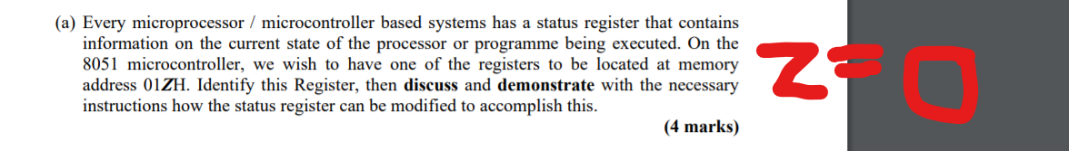 (a) Every microprocessor / microcontroller based | Chegg.com
