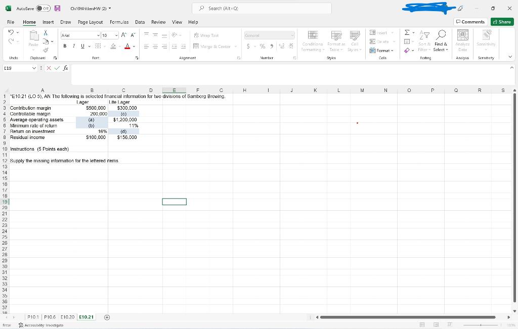Solved AutoSave O) B Ch10WrittenHW 2) Search Alto File Home | Chegg.com