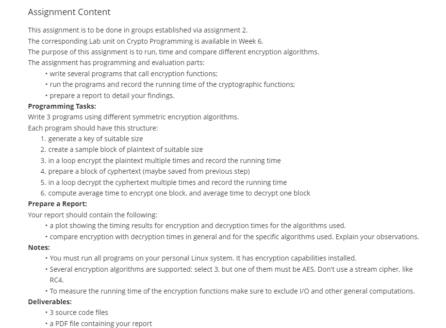 Assignment Content This assignment is to be done in | Chegg.com
