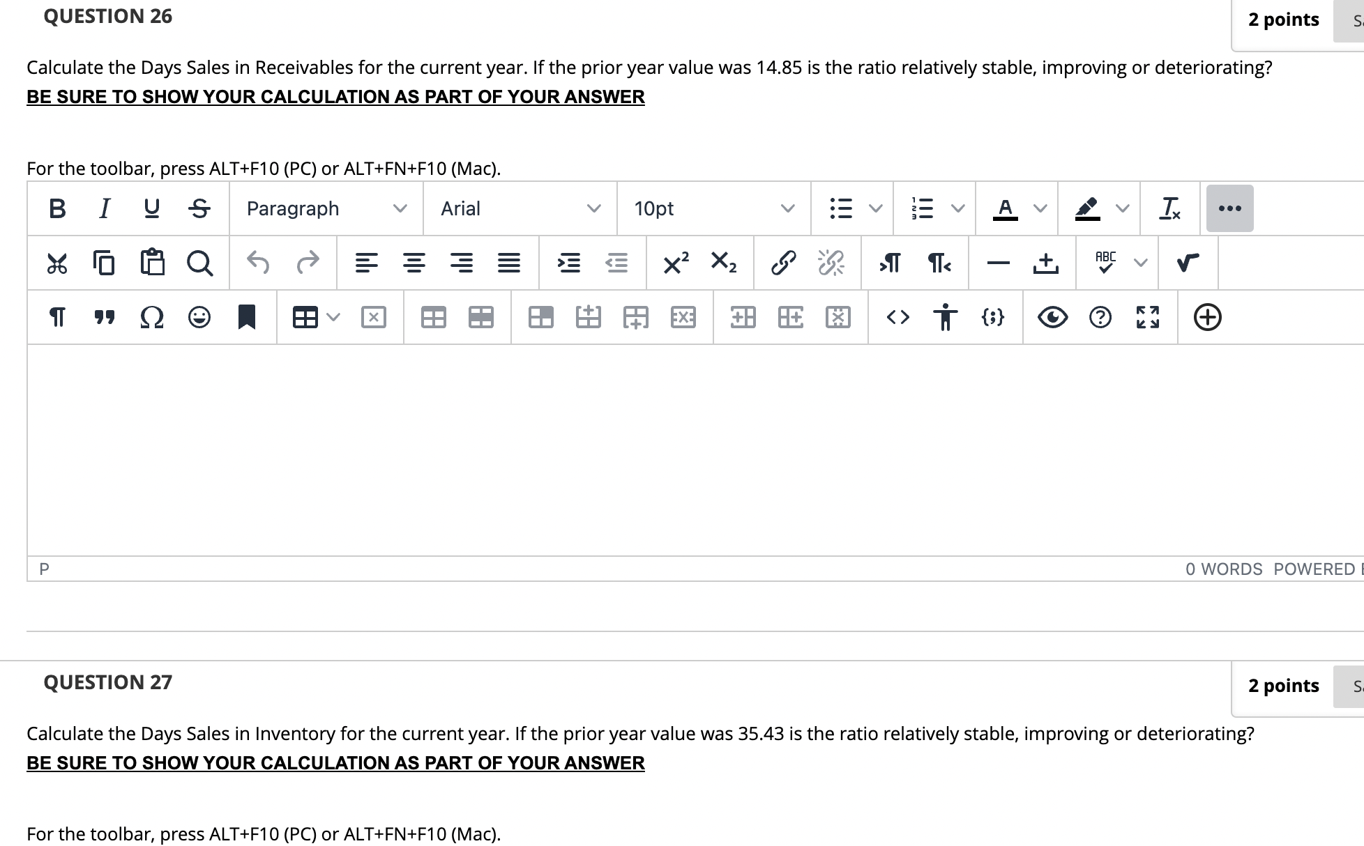 Solved Calculate the Days Sales in Receivables for the | Chegg.com