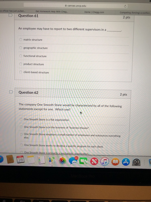 Solved y Bookmarks Window Help a canvas.uncp.edu officer has | Chegg.com