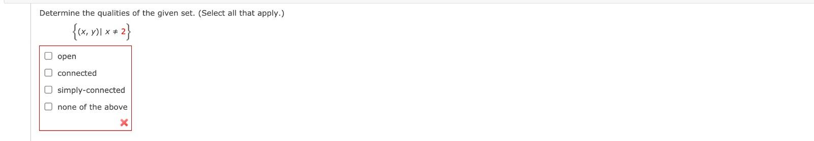 Solved Determine the qualities of the given set. (Select all | Chegg.com