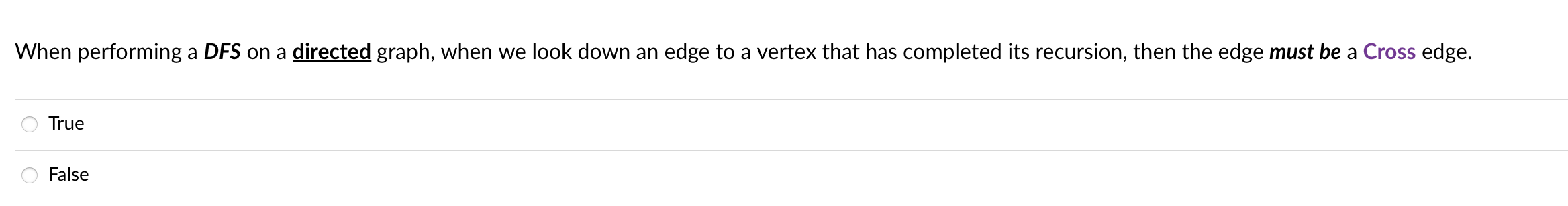 Solved When performing a DFS on a directed graph, when we | Chegg.com
