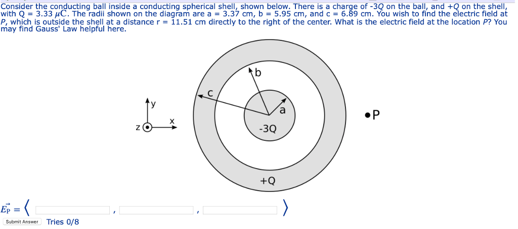 Solved Consider the conducting ball inside a conducting | Chegg.com