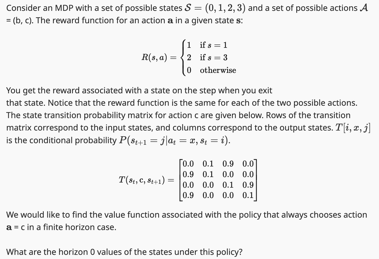 Solved Consider an MDP with a set of possible states | Chegg.com