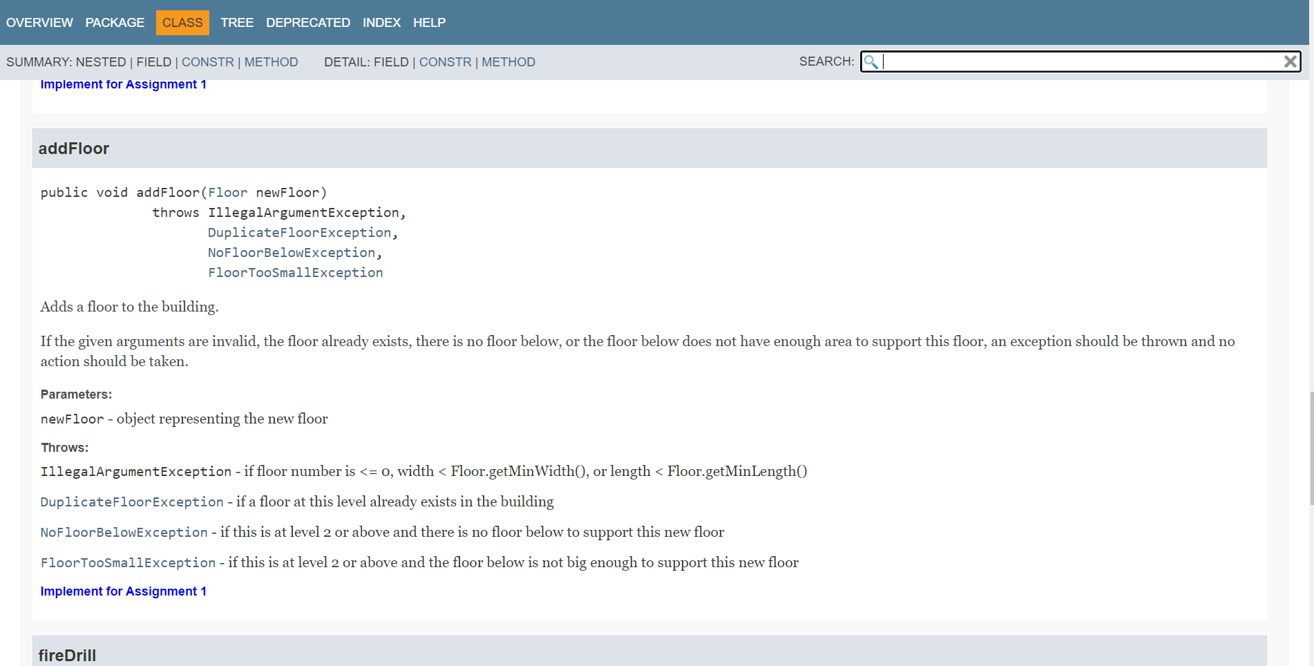 OVERVIEW PACKAGE CLASS TREE DEPRECATED INDEX HELP | Chegg.com