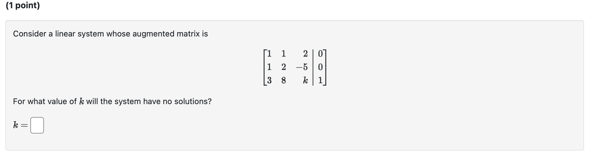 Consider a linear system whose augmented matrix is | Chegg.com