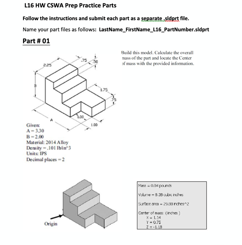 Solved L16 HW CSWA Prep Practice Parts Follow the | Chegg.com