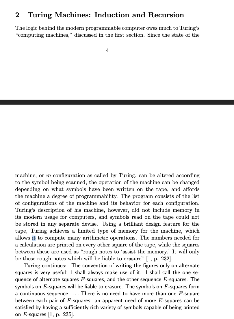Solved 2 Turing Machines: Induction and Recursion The logic | Chegg.com