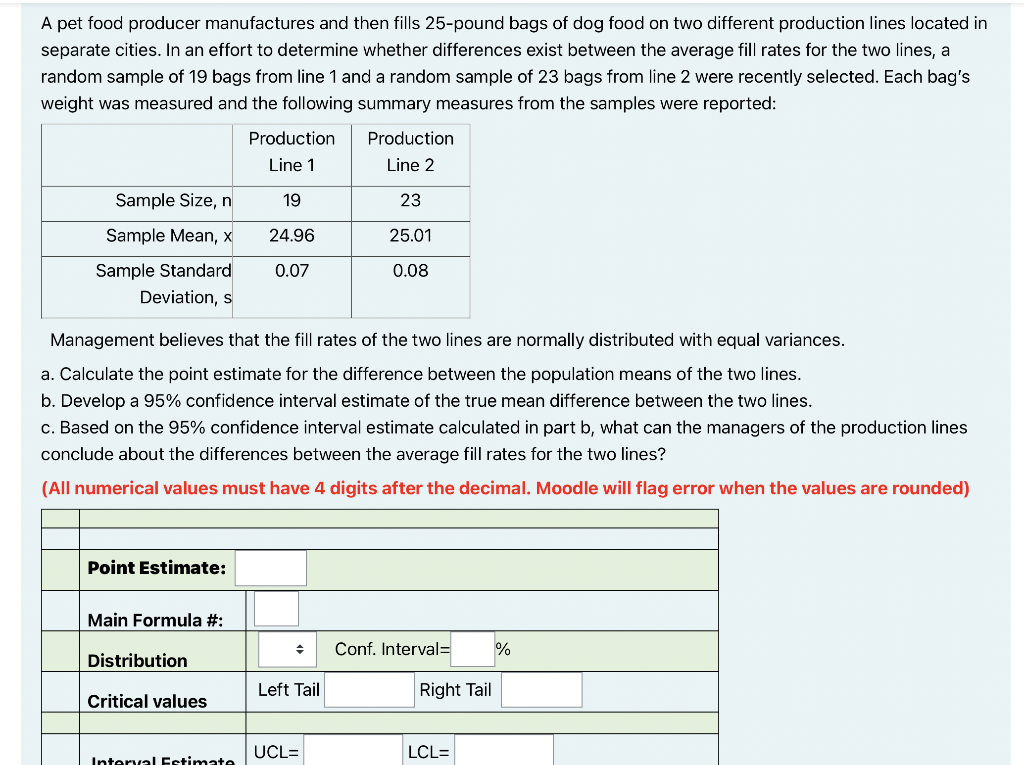 Solved Management believes that the fill rates of the two | Chegg.com