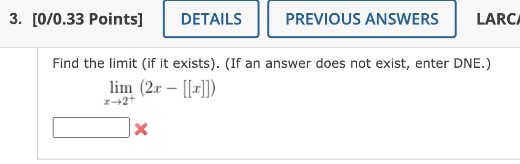 Solved Find the limit (if it exists). (If an answer does not | Chegg.com