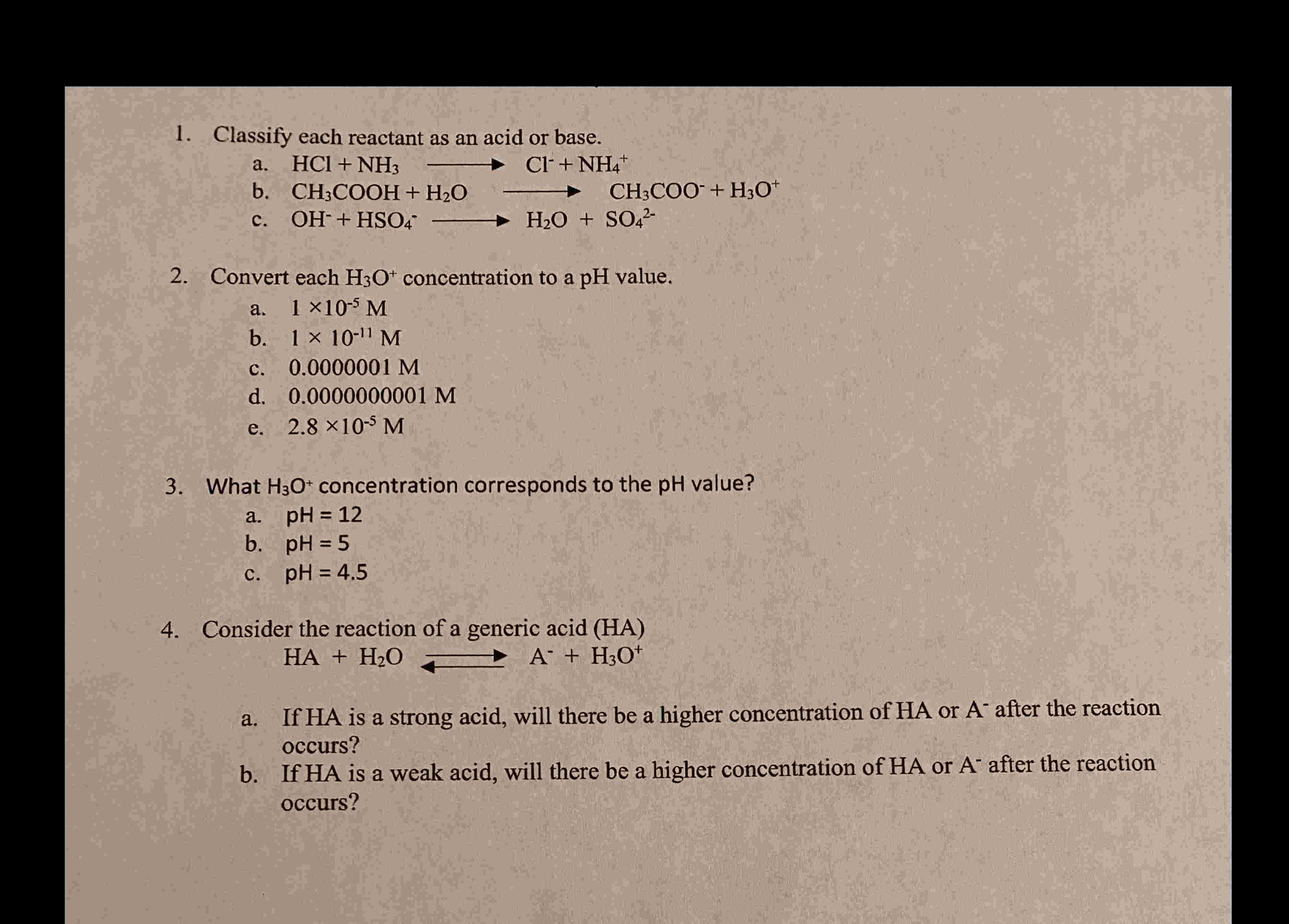Solved Classify each reactant as an acid or | Chegg.com