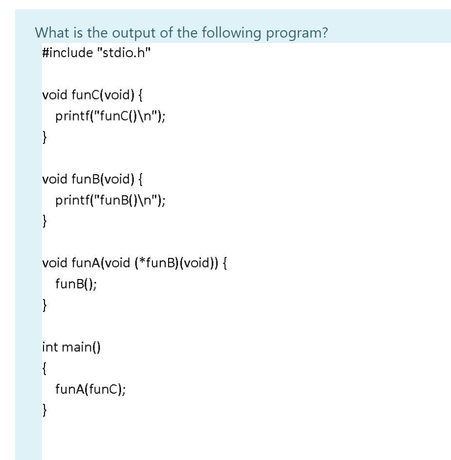 Solved What is the output of the following program? #include | Chegg.com