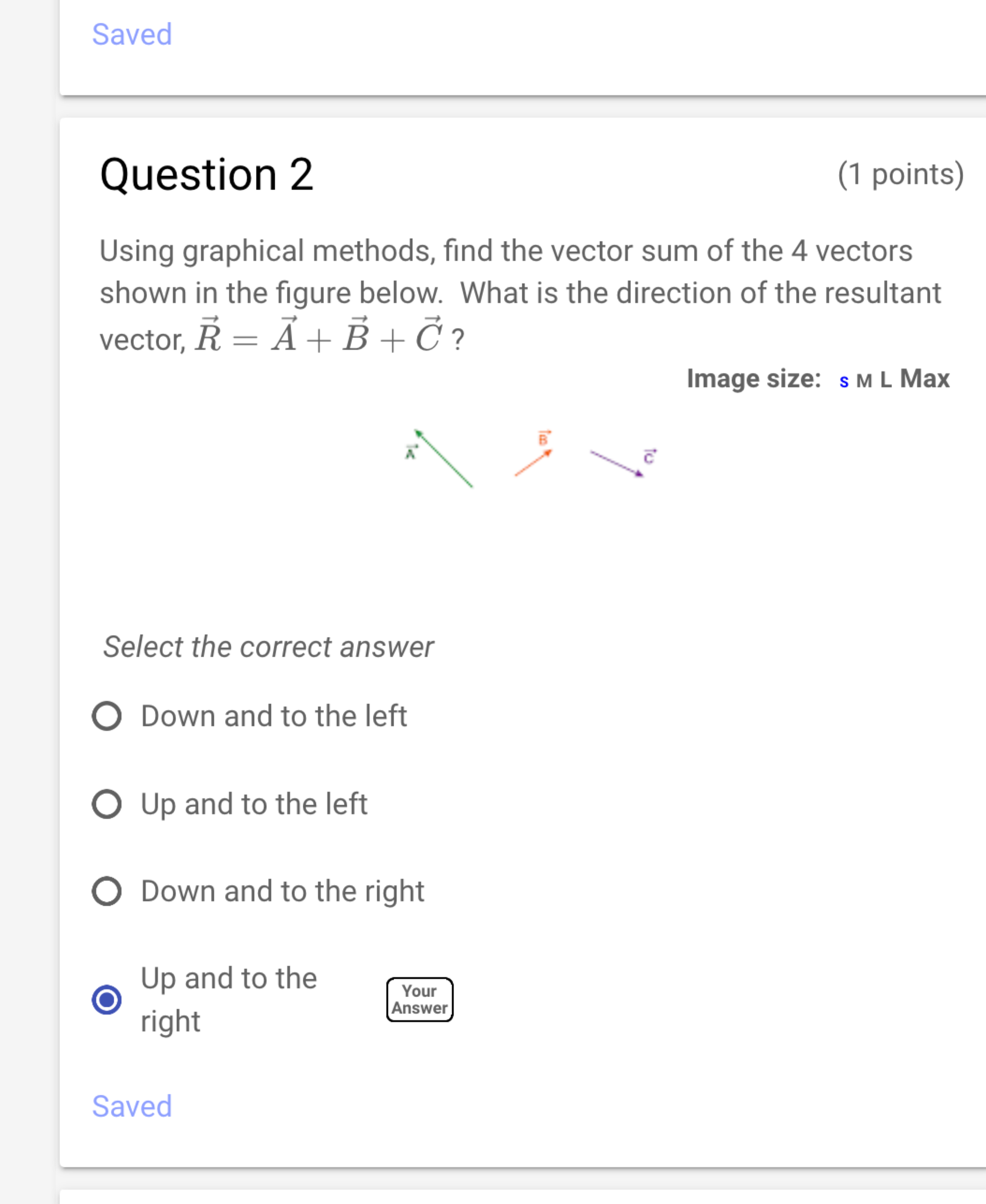 Solved Question 2Using graphical methods, find the vector | Chegg.com