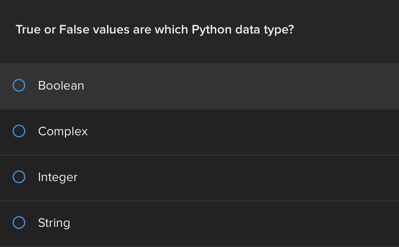 Solved True Or False Values Are Which Python Data Type 