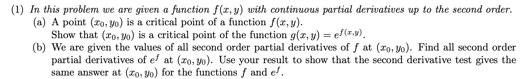 Solved (1) In this problem we are given a function f(x,y) | Chegg.com