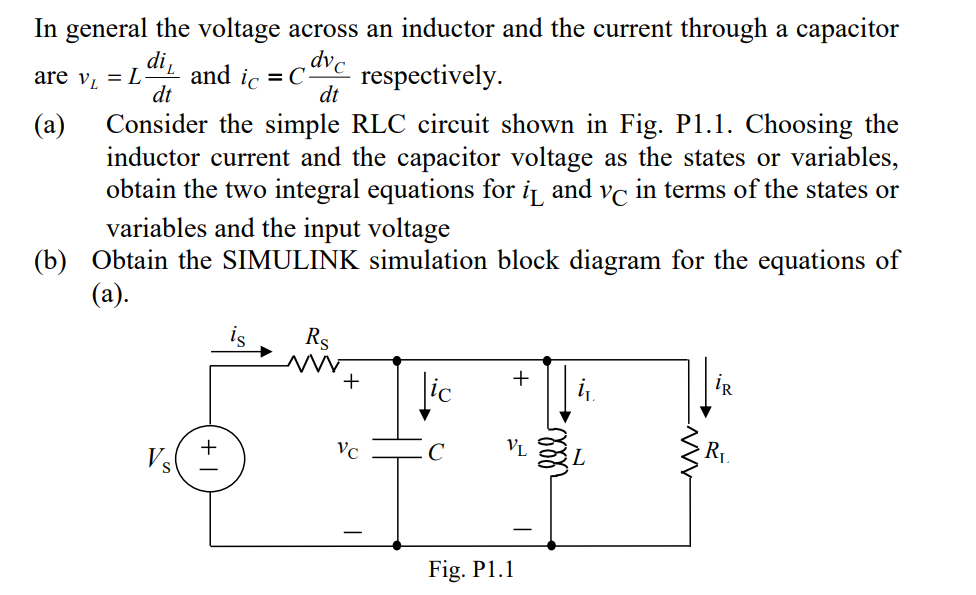 Solved In general the voltage across an inductor and the | Chegg.com