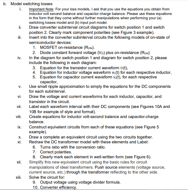 V. b. Model switching losses i. Important Note: For | Chegg.com