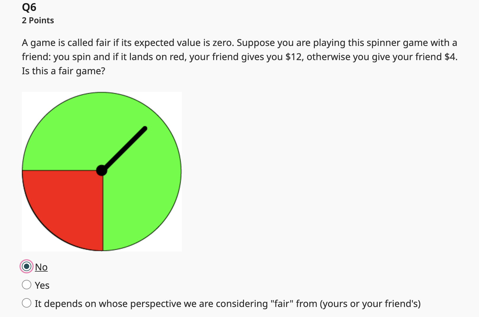 Solved 2 Points A game is called fair if its expected value | Chegg.com