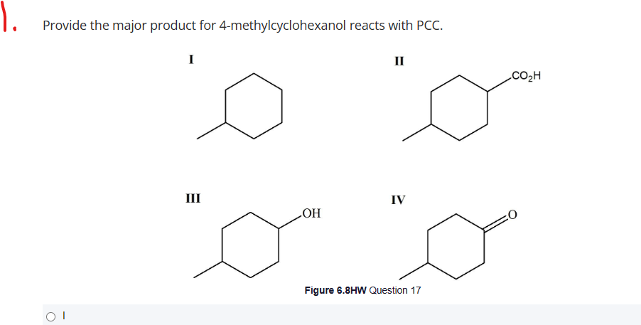 Solved Provide the major product for 4-methylcyclohexanol | Chegg.com