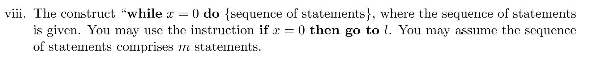 Solved 8. Consider the 8-instruction programming language | Chegg.com