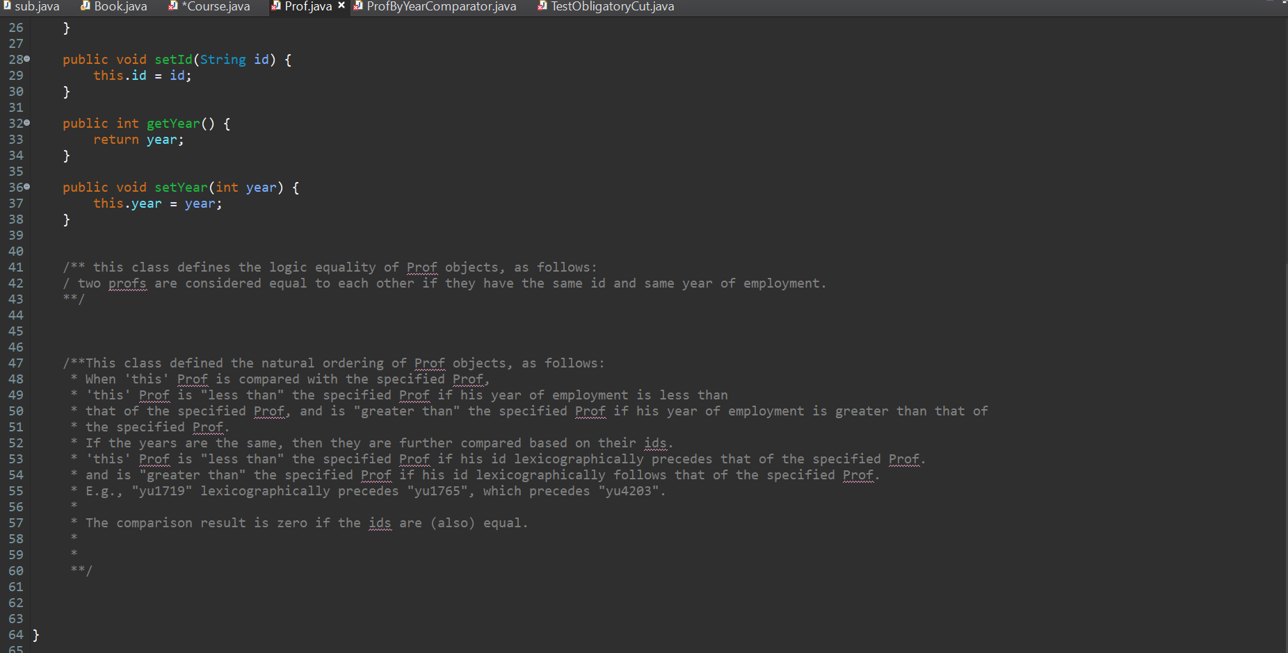 Specification When we define a Java class, we | Chegg.com