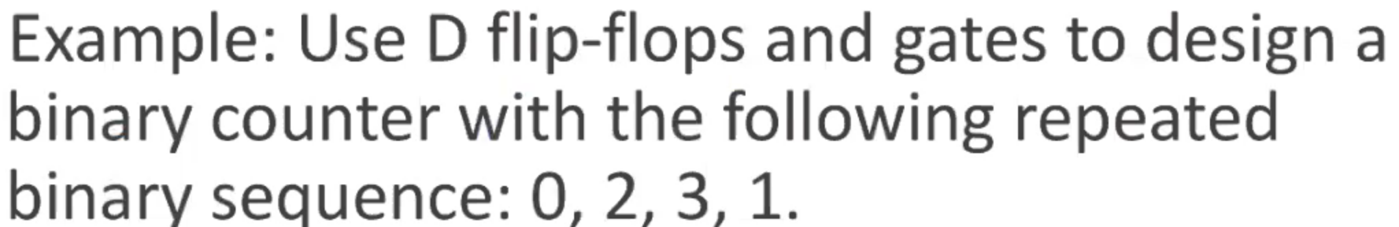 Solved Example: Use D flip-flops and gates to design a | Chegg.com