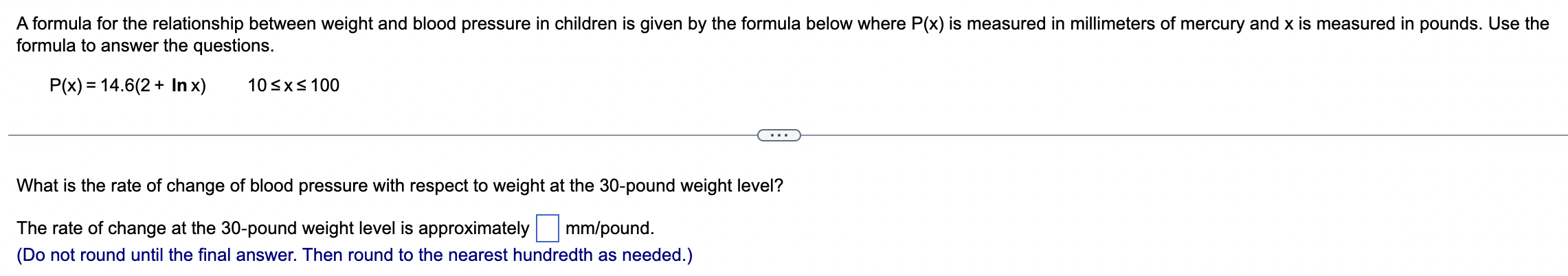 Solved A formula for the relationship between weight and | Chegg.com