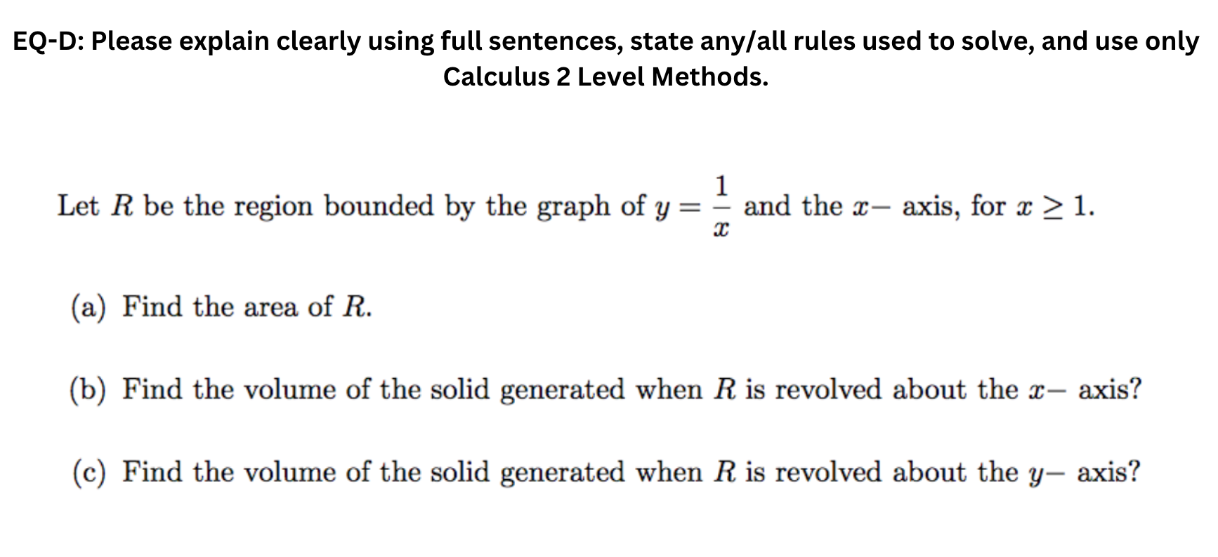Solved EQ-D: Please explain clearly using full sentences, | Chegg.com