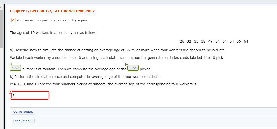 Solved Chapter 1, Section 1.2, GO Tutorial Problem 2 Your | Chegg.com