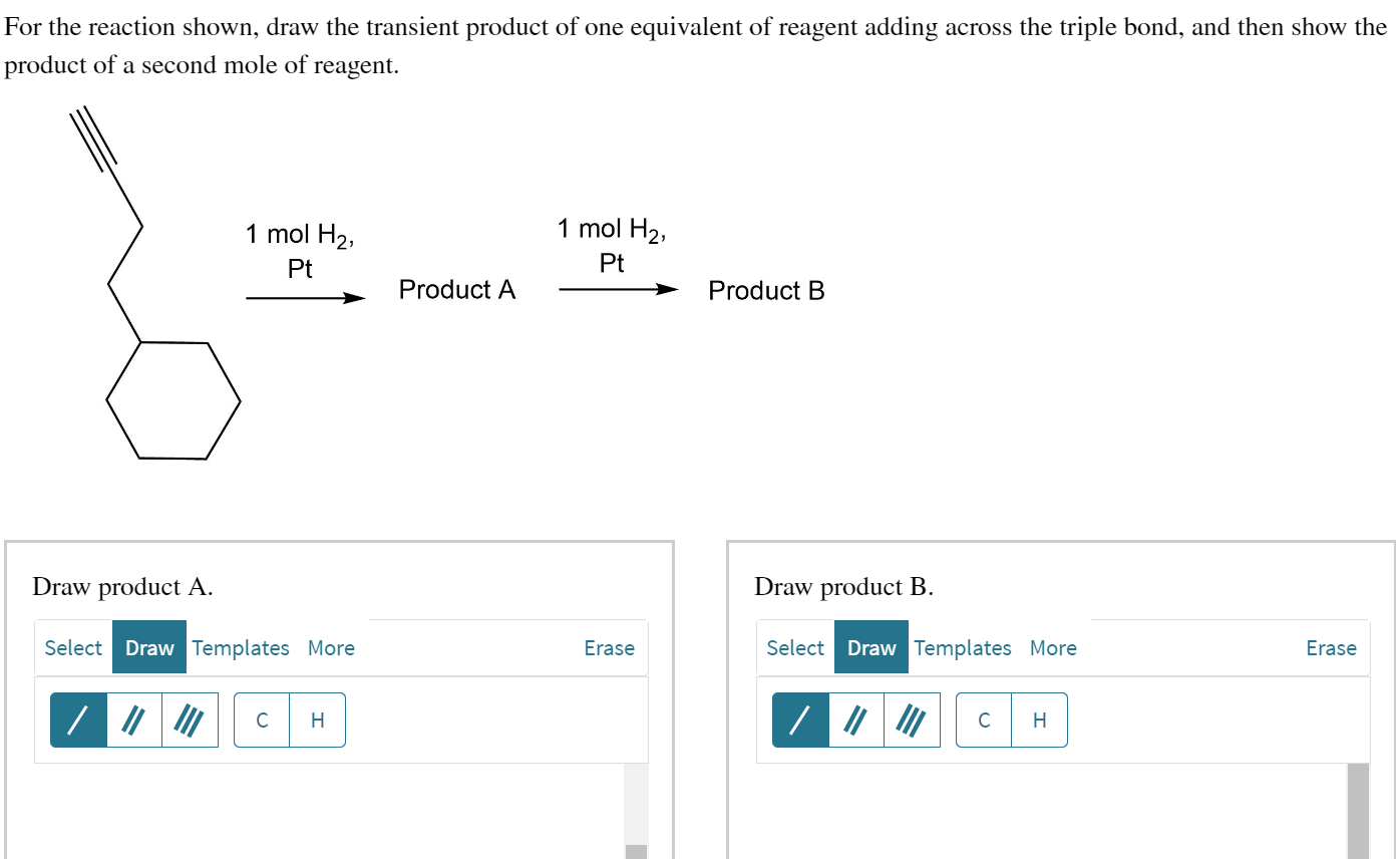 Solved For the reaction shown, draw the transient product of | Chegg.com
