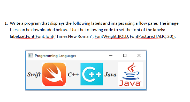 Solved 1. Write a program that displays the following labels | Chegg.com