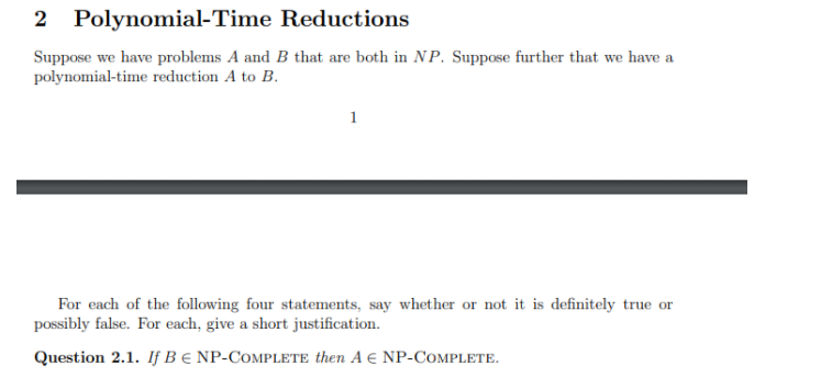 Solved Polynomial-Time Reductions Suppose we have problems A | Chegg.com