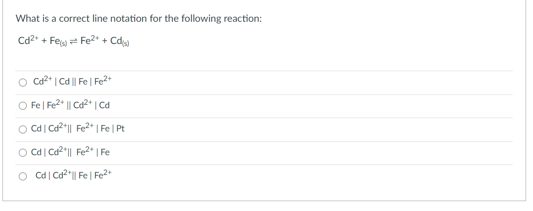 Solved What is a correct line notation for the following | Chegg.com