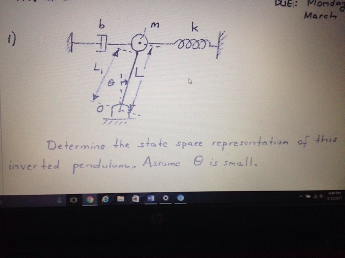 Solved Determine The State Space Representation Of This