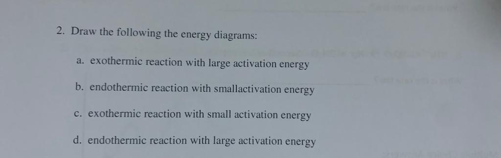 Solved 2. Draw the following the energy diagrams: a. | Chegg.com