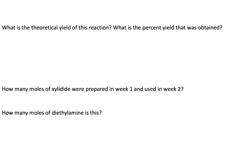 Solved Week R Results: Materials: Mass of xylidide: 1.084 a | Chegg.com