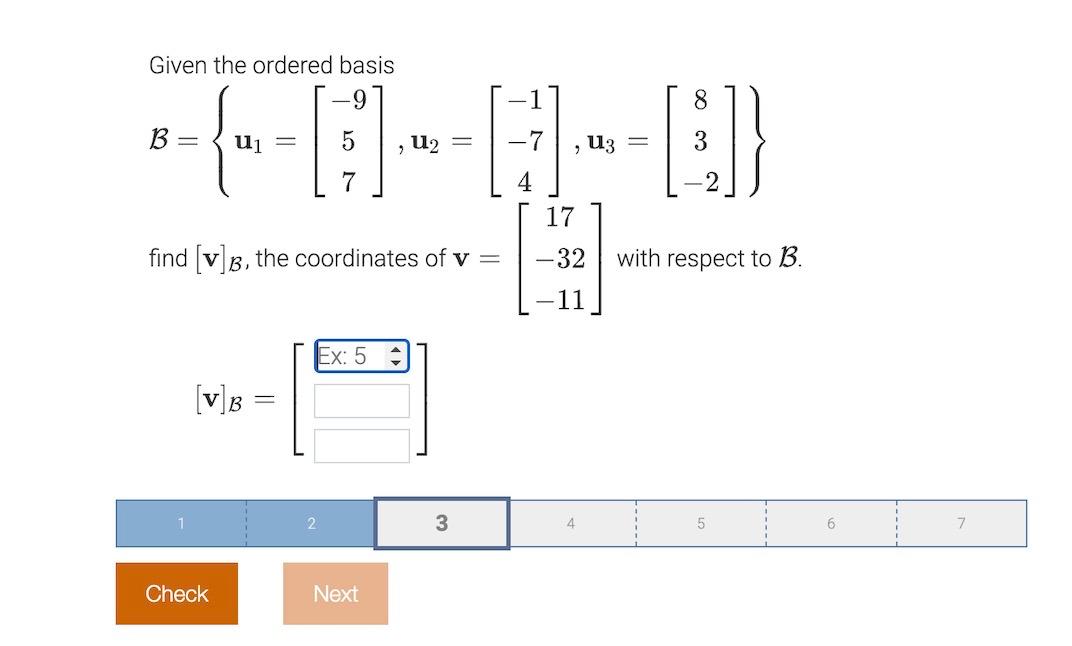 Solved Given the ordered basis | Chegg.com | Chegg.com