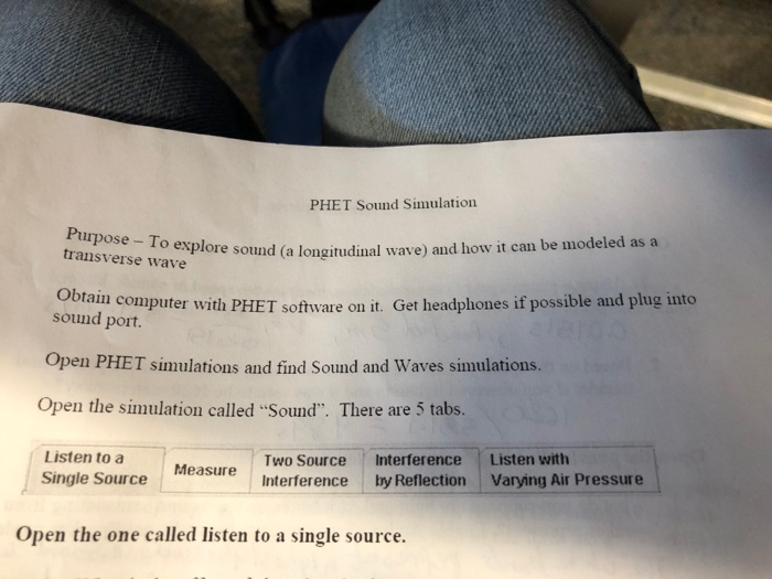 Solved PHET Sound Simulation pose To explore sound (a | Chegg.com