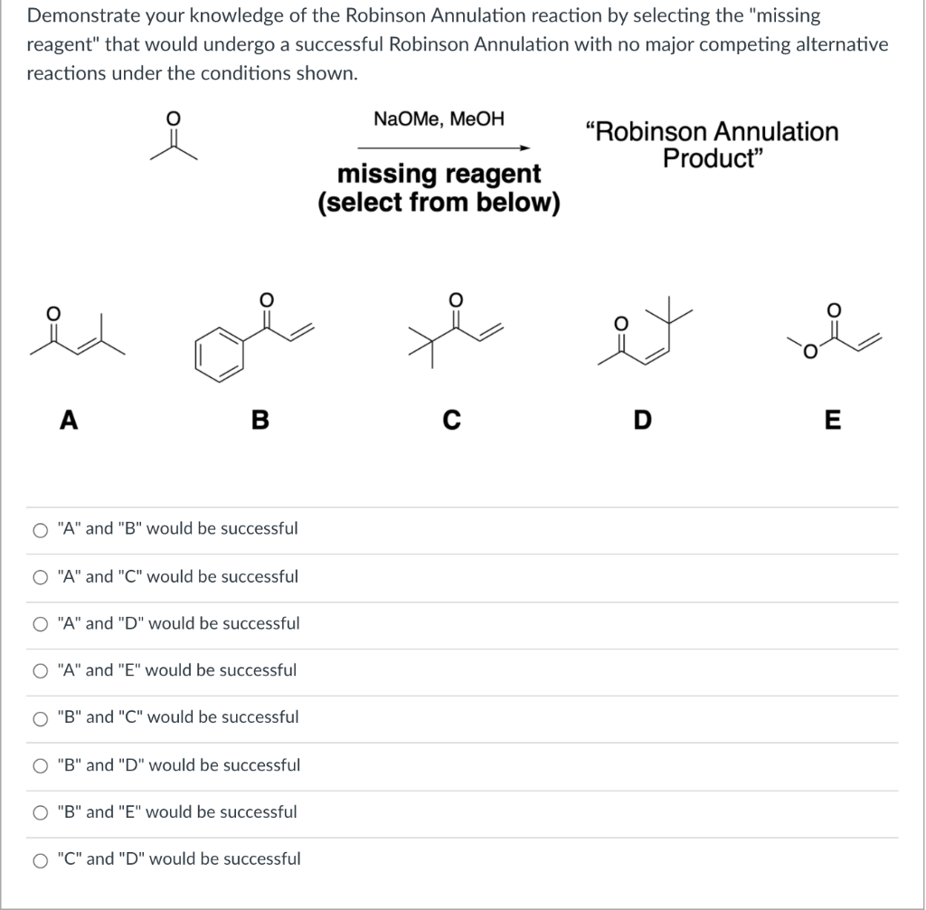 Solved Demonstrate your knowledge of the Robinson Annulation | Chegg.com